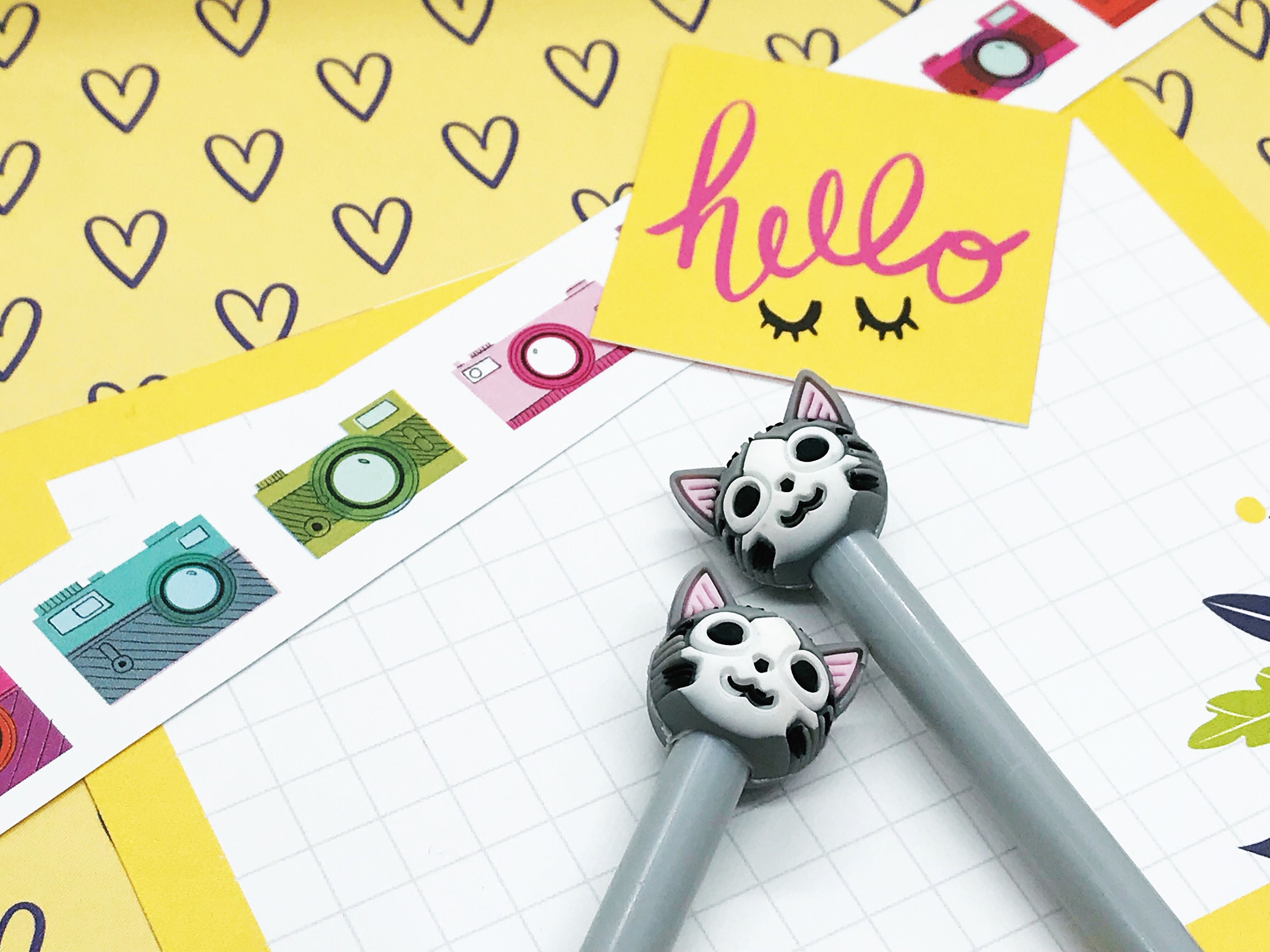 Cat Gel Pen, Cat Pens, Cat, Pussy Cat, Gel Pens, Pen, Pens, Stationery ...