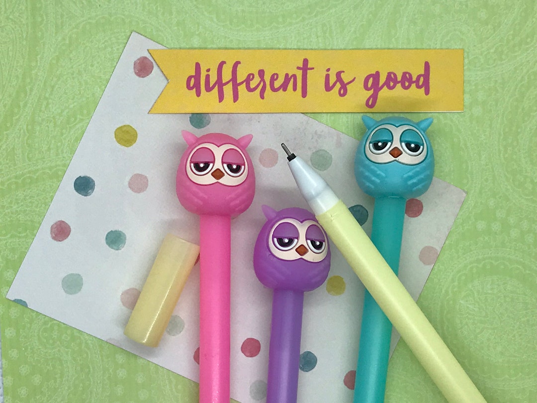Owl Gel Pen, Owl Pens, Owl, Gel Pens, Pen, Pens, Stationery, Novelty ...