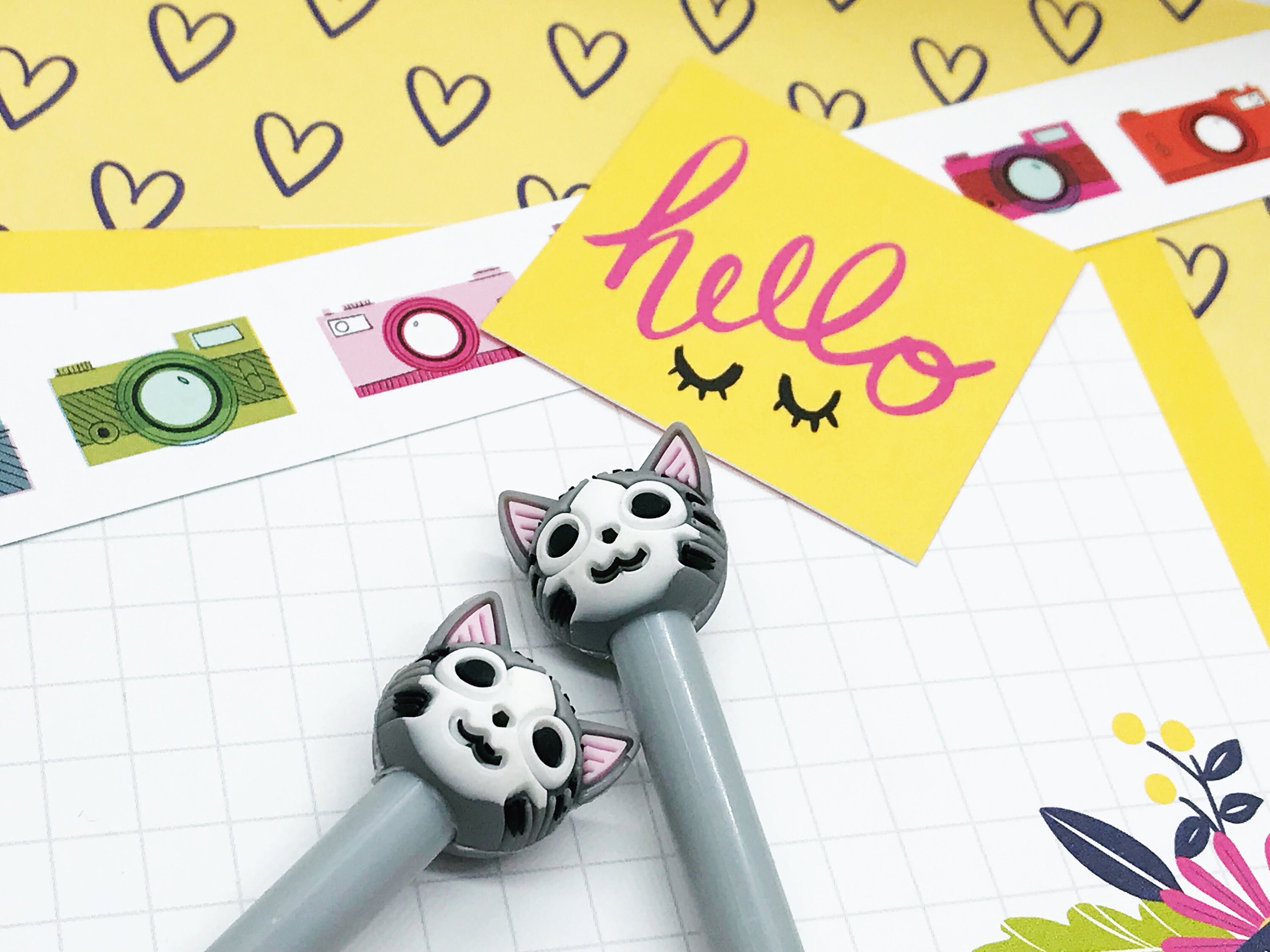 Cat Gel Pen, Cat Pens, Cat, Pussy Cat, Gel Pens, Pen, Pens, Stationery ...