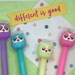 Owl Gel Pen, Owl Pens, Owl, Gel Pens, Pen, Pens, Stationery, Novelty ...