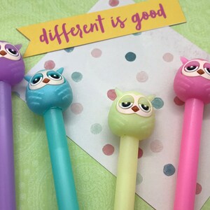 Owl Gel Pen, Owl Pens, Owl, Gel Pens, Pen, Pens, Stationery, Novelty ...