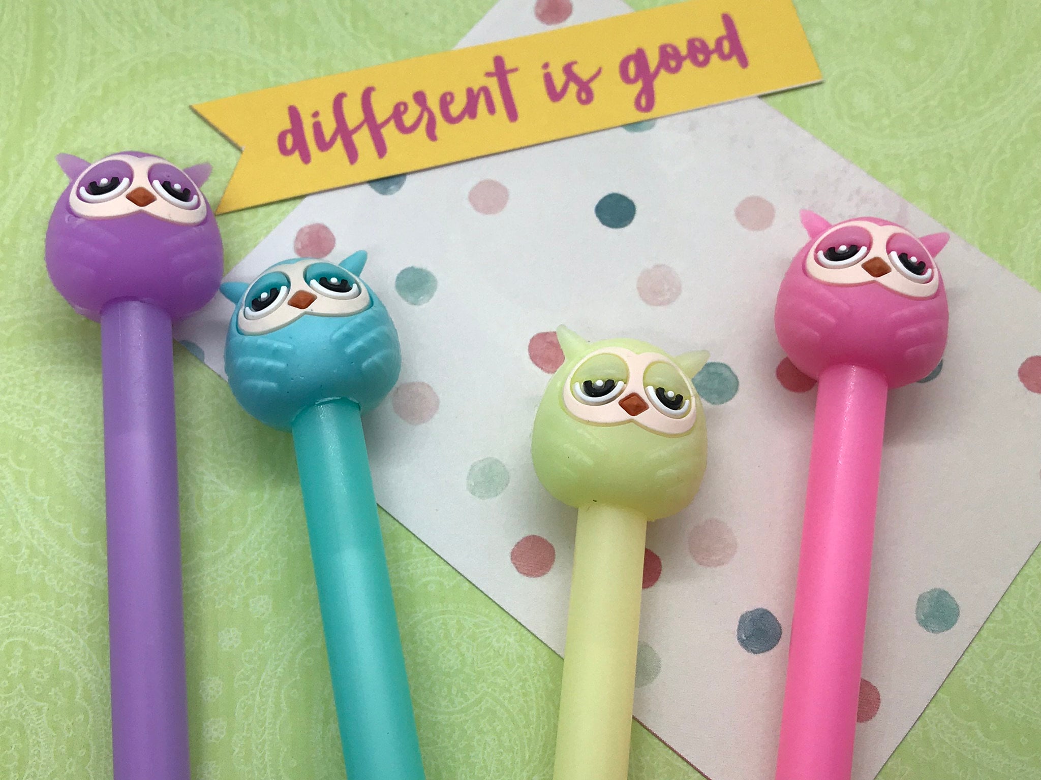 Owl Gel Pen, Owl Pens, Owl, Gel Pens, Pen, Pens, Stationery, Novelty ...