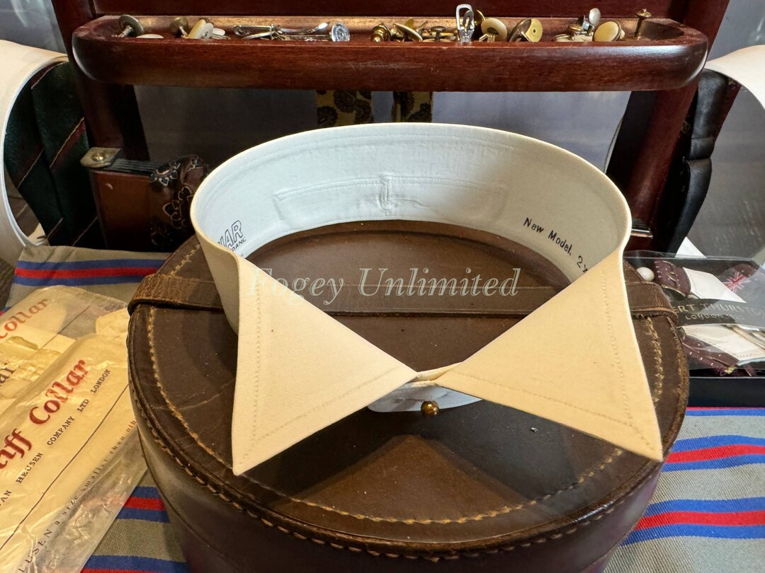 Brand New Old Store Starched Stiff Detachable WING Collar Size 15"/2 ...