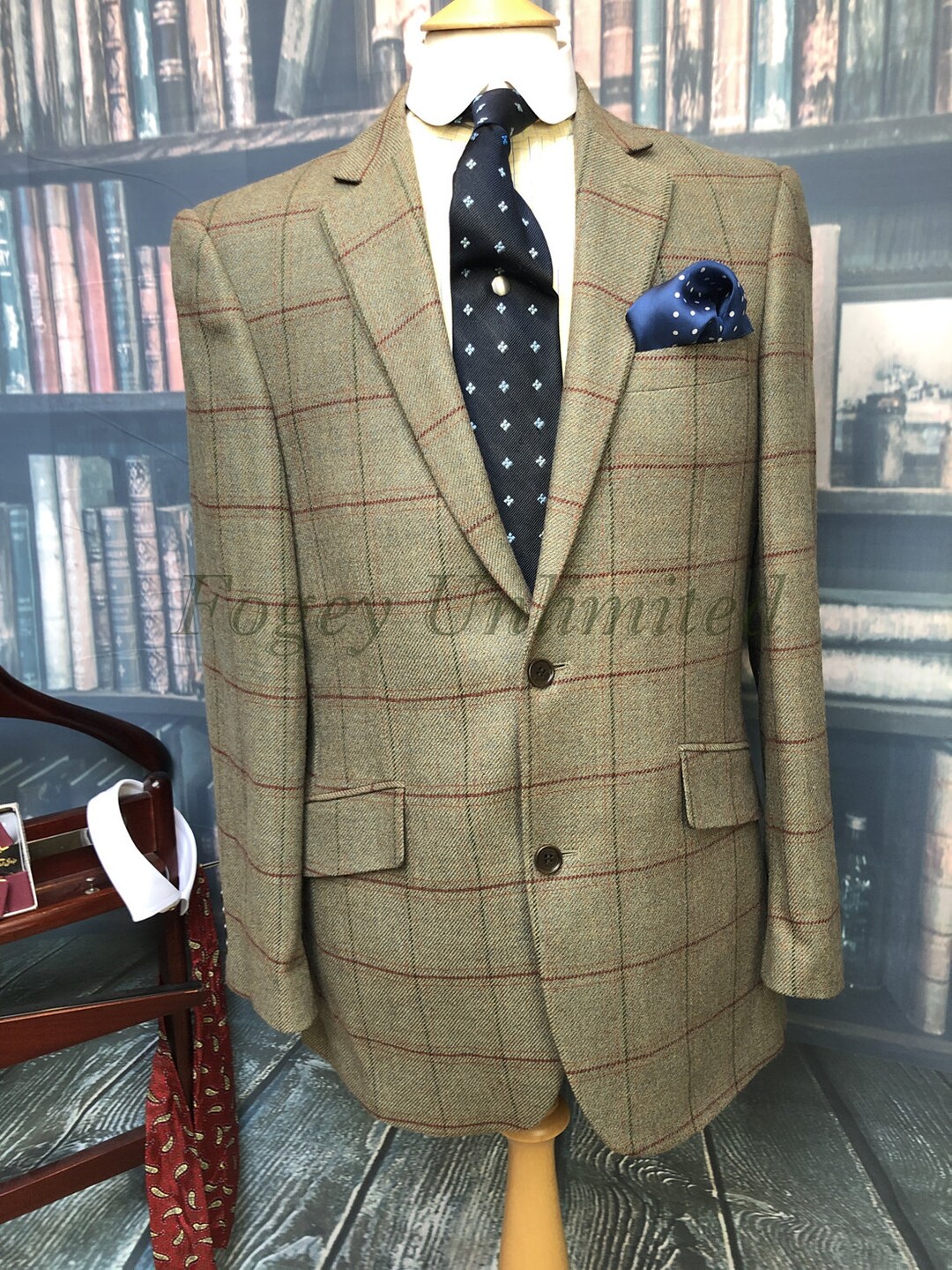 Vintage Viyella Windowpane Pattern Tweed Hacking Jacket - Etsy