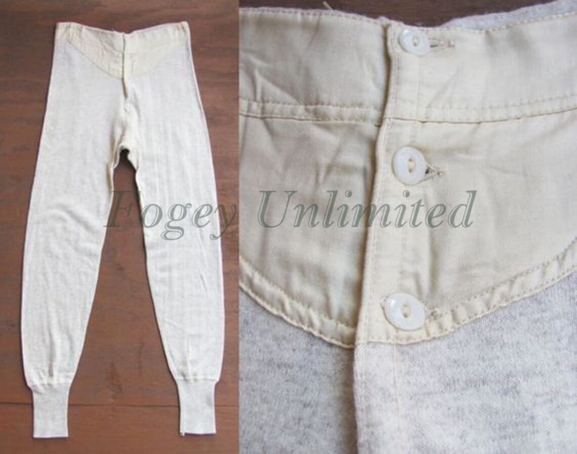 Traditional Long Johns With Yoke/button Front and Brace Tapes | Etsy