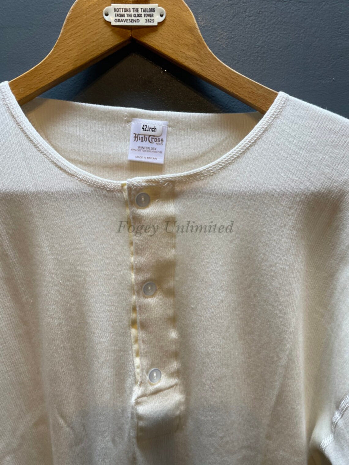 Traditional Button Front Undershirt SHORT Sleeve WOOL Old Store ...