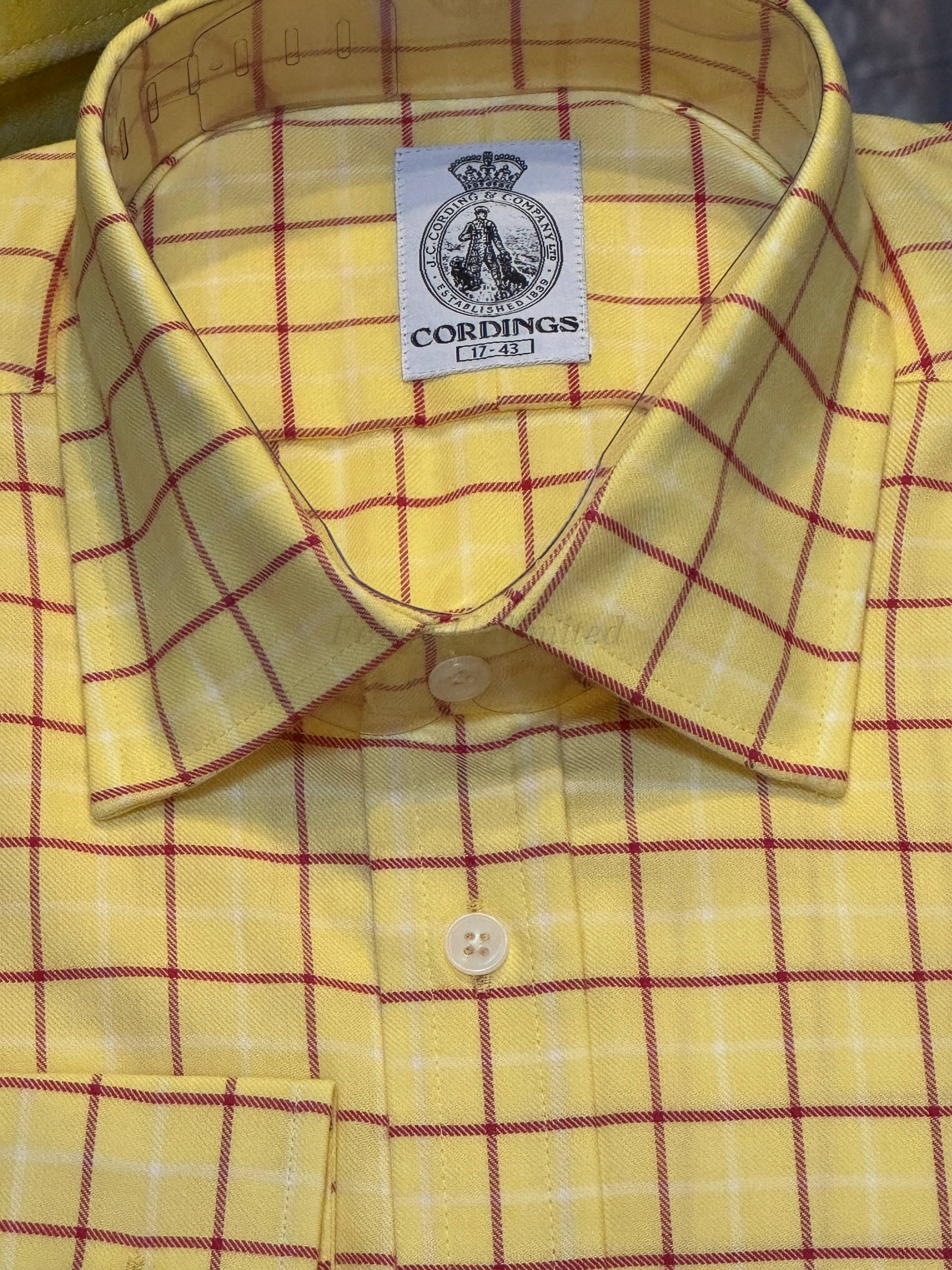 Cordings of Piccadilly Tattersall Check Shirt. Neck 17"/43cm. NWT - Etsy UK