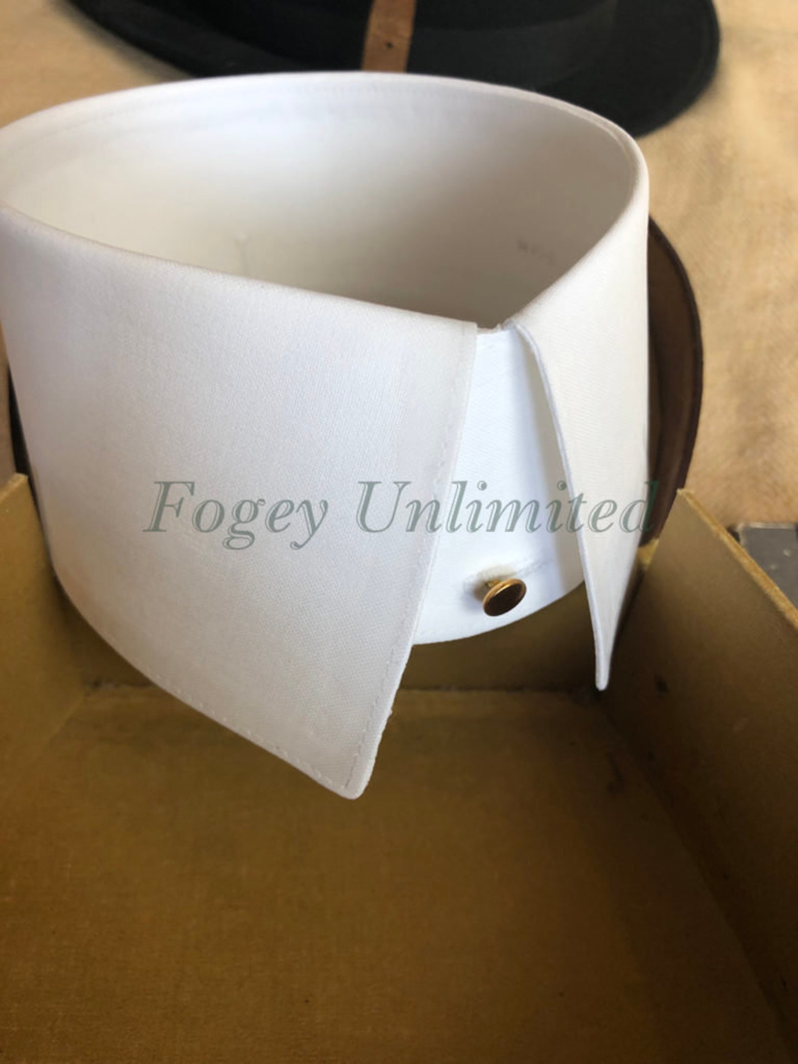 Wellington Edwardian Style Starched Stiff Detachable Shirt Collar ...