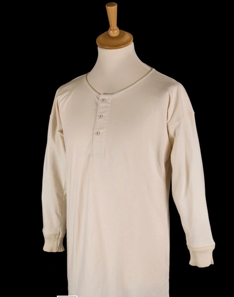 Vintage Pattern Traditional 3 Button Undershirt Short Sleeve or LONG ...
