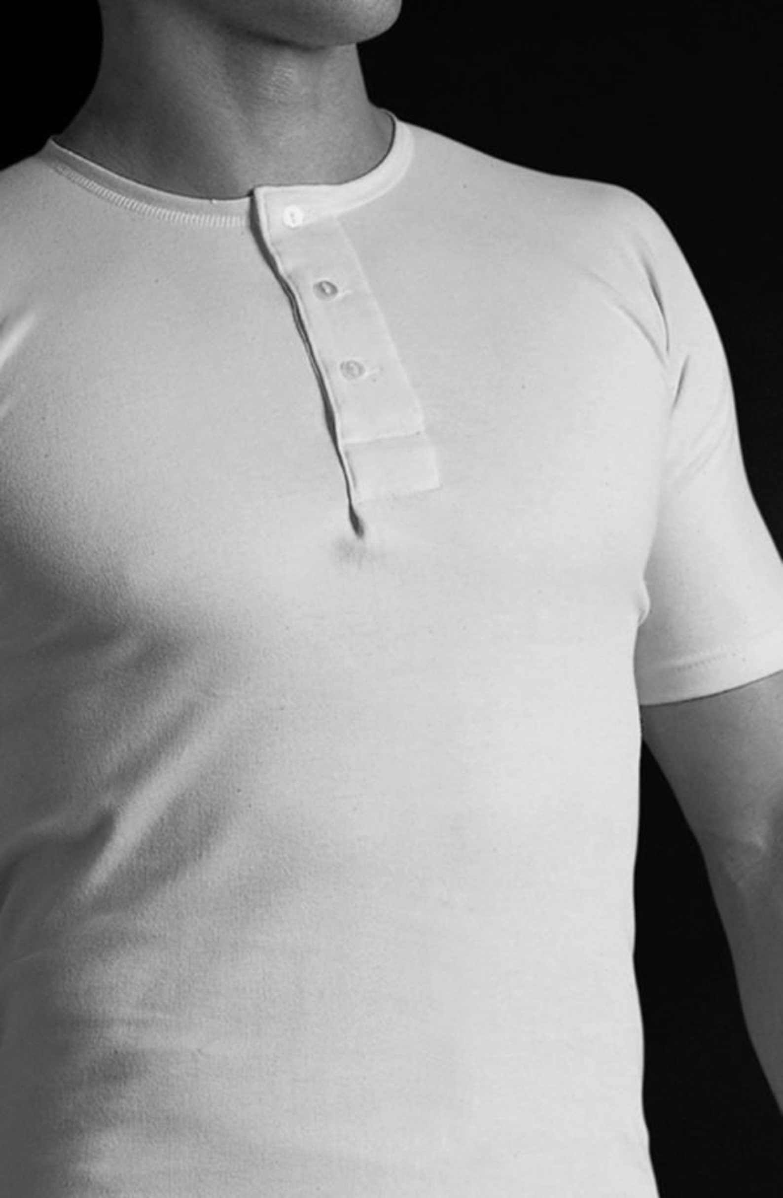 Traditional Button Front Undershirt SHORT Sleeve WOOL Old Store ...