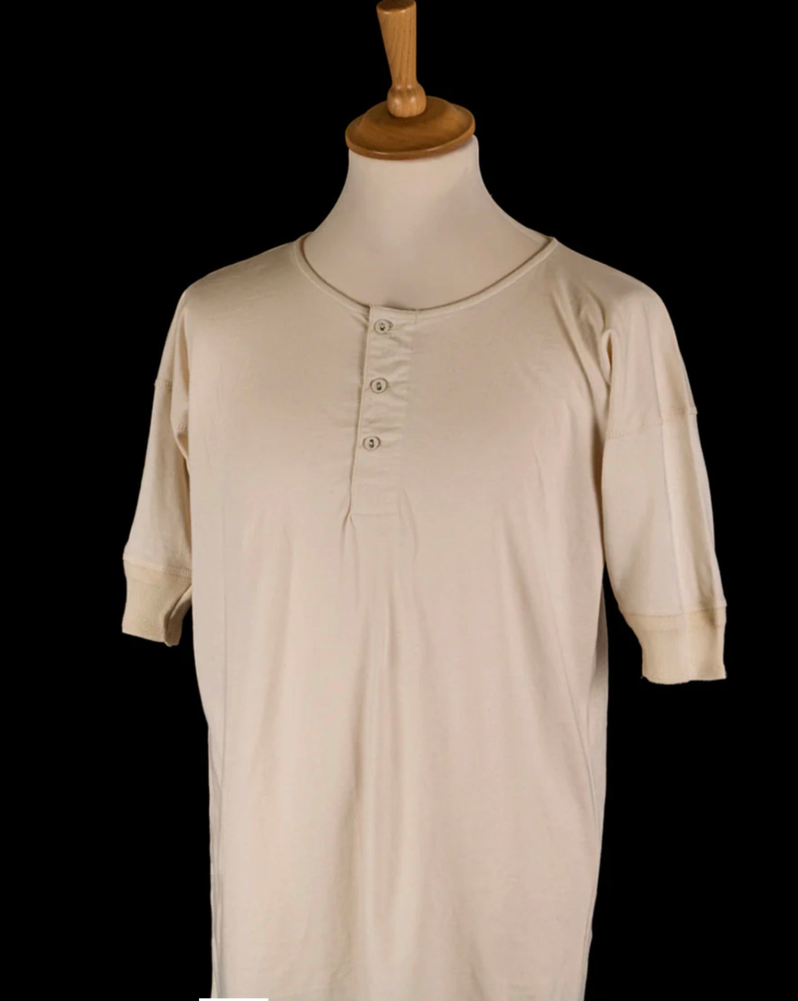 Vintage Pattern Traditional 3 Button Undershirt Short Sleeve or LONG ...