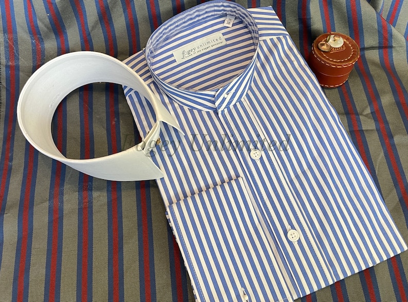 Traditional Collarband Tunic Shirt for Your Detachable Stiff Collar - Etsy