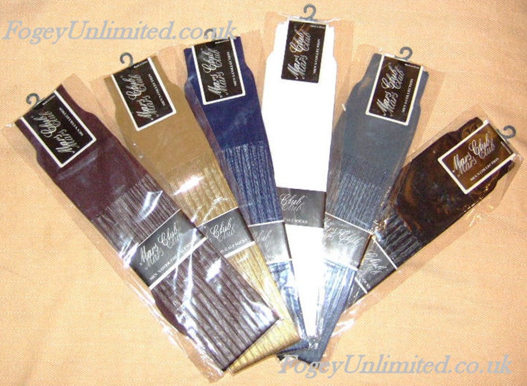 Sheer Tnt OTC Ribbed Gentlemans Nylon Socks - Etsy