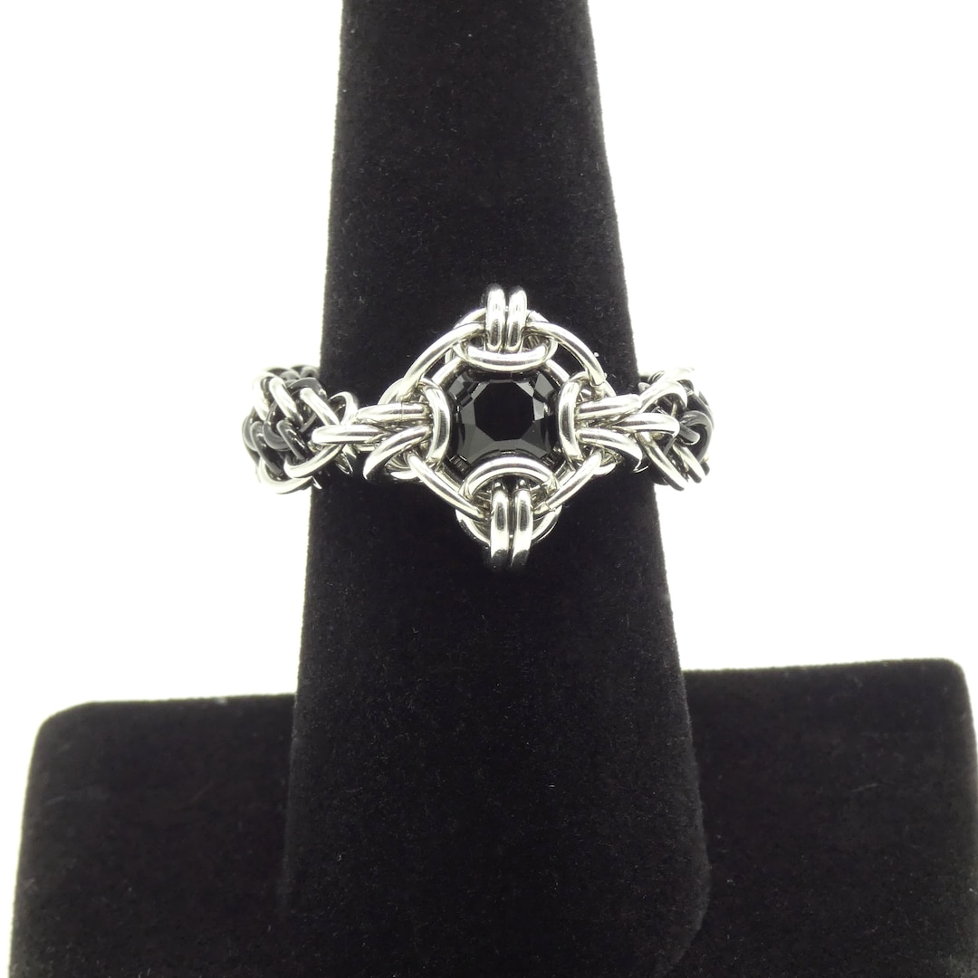 Crux Quadrata Finger Ring Chain Mail Chainmail - Etsy