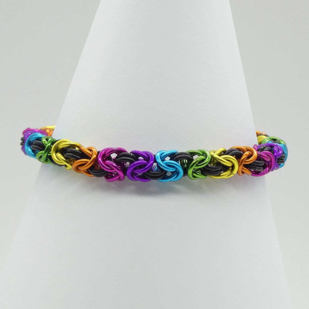 Byzantine, LGBTQ, Pride, Chain Mail, Chainmail, Chainmaille, Bracelet ...