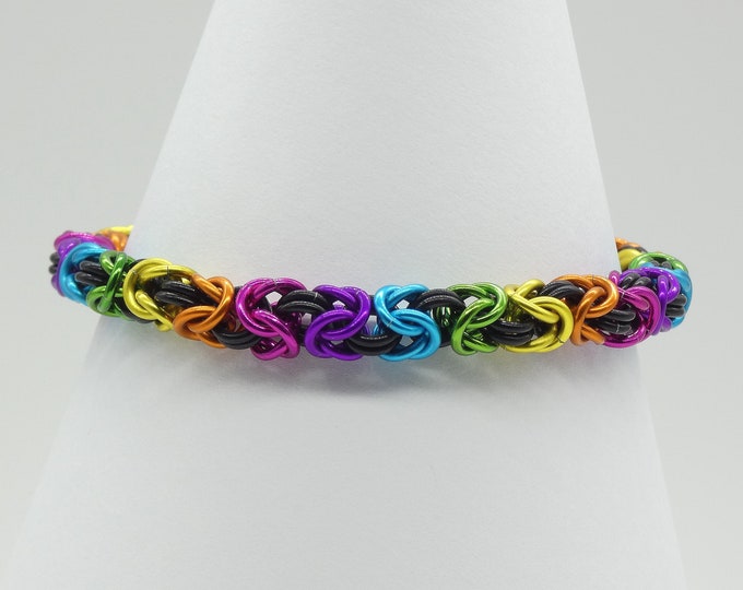 Byzantine, LGBTQ, Pride, Chain Mail, Chainmail, Chainmaille, Bracelet ...