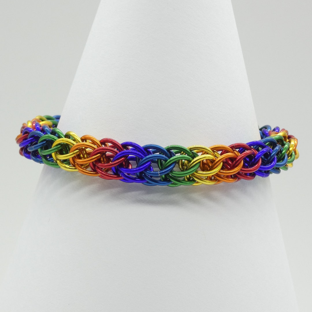 Full Persian, 6 in 1, LGBTQ, Pride, Bracelet, Chain Mail, Chainmail ...