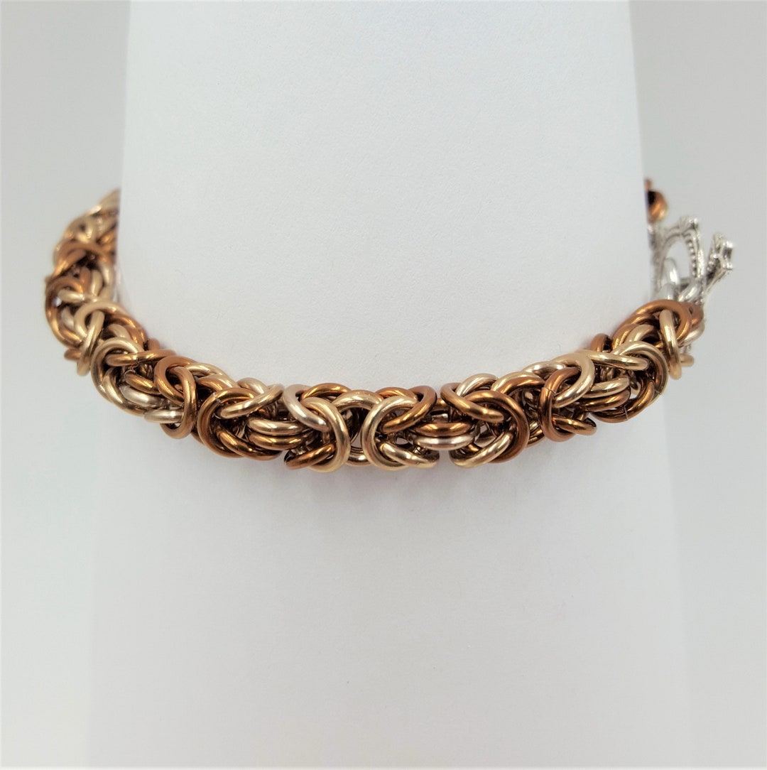 Byzantine, Chain Mail, Chainmail, Chainmaille, Bracelet, Earth Tone ...