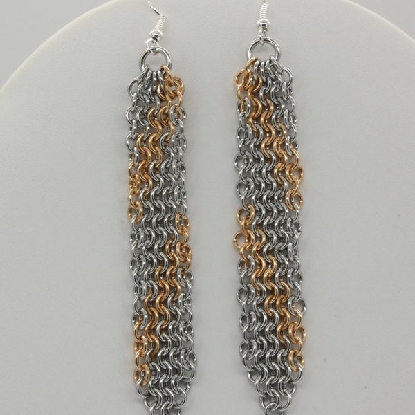 Chain Mail Earrings - Etsy