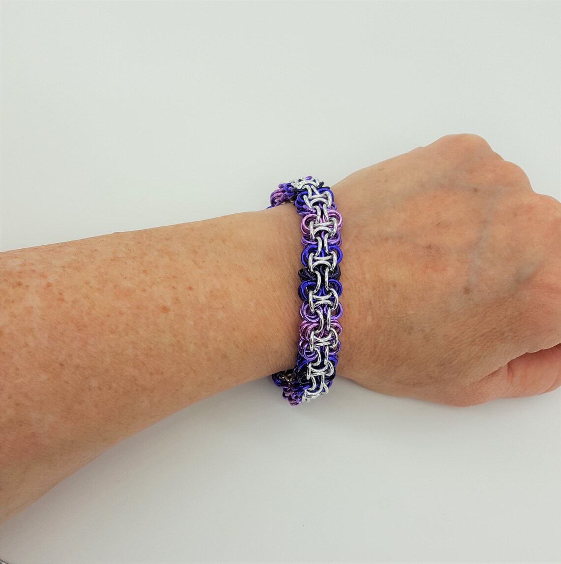 Voodoo Bracelet chainmail chainmaille Purples Renaissance | Etsy