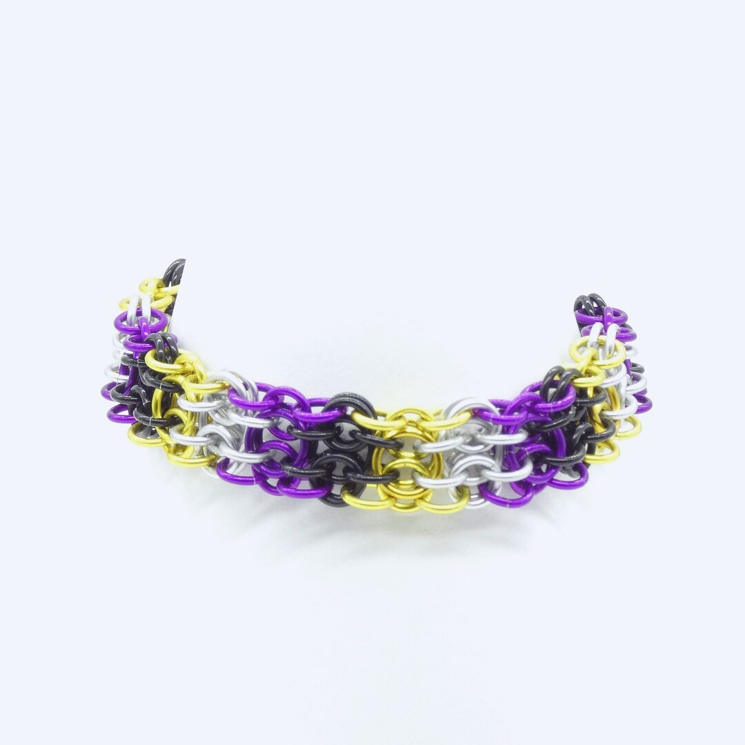 Attica, Non Binary, Pride, Chain Mail, Chainmail, Chainmaille, Bracelet ...