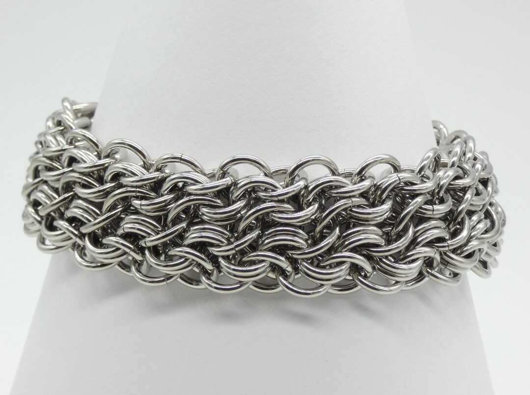 Aragon, Cuff, Chain Mail, Chainmail, Chainmaille, Bracelet, Unisex ...