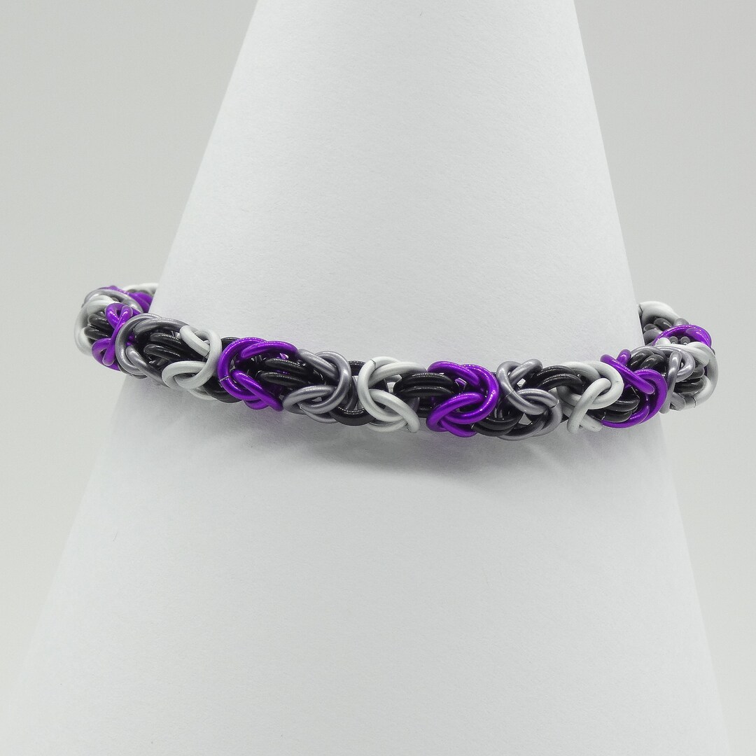 Byzantine, Asexual, Pride, Chain Mail, Chainmail, Chainmaille, Bracelet ...