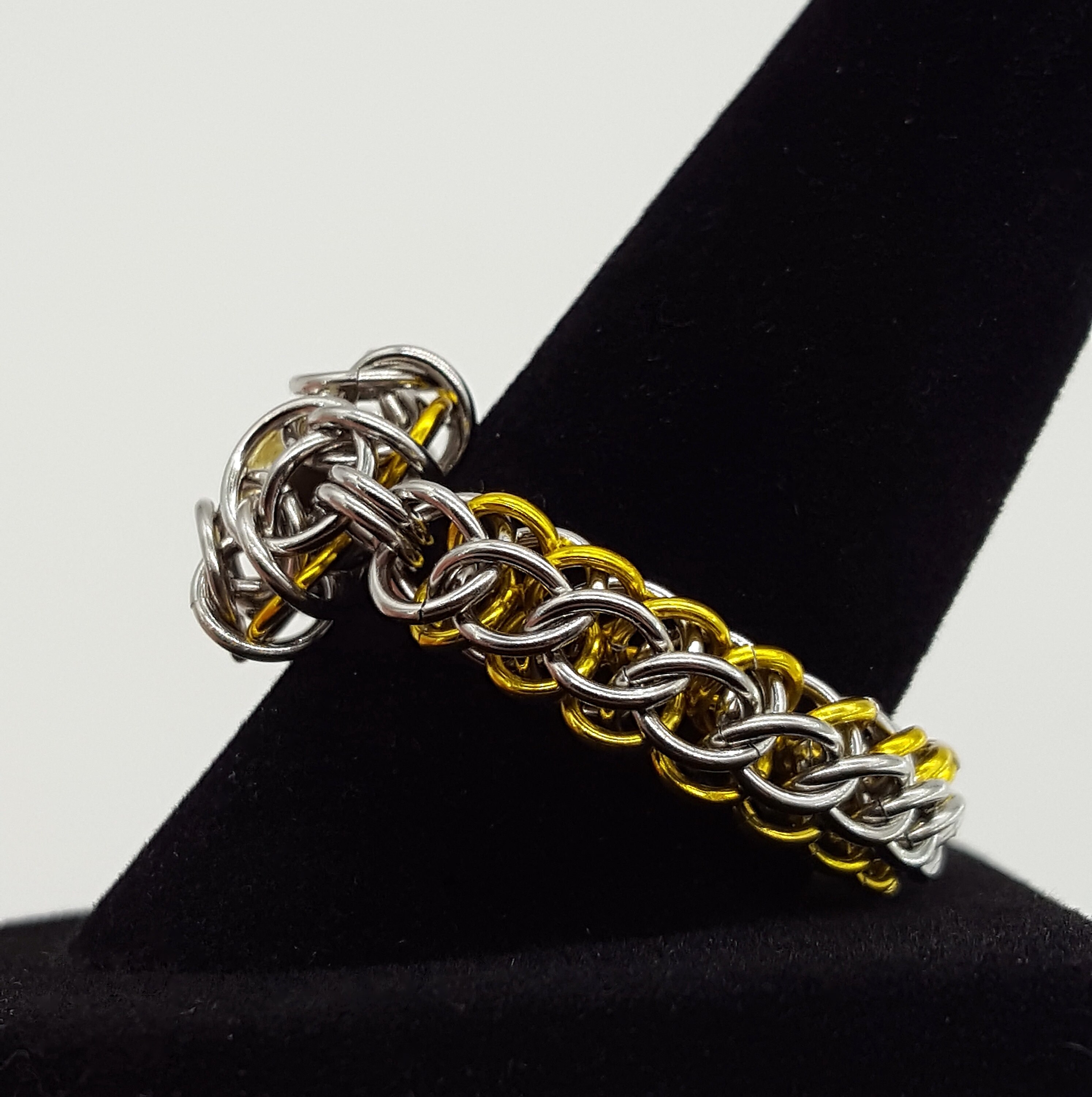 Phaedra Finger Ring Chain Mail Chainmail chainmaille | Etsy