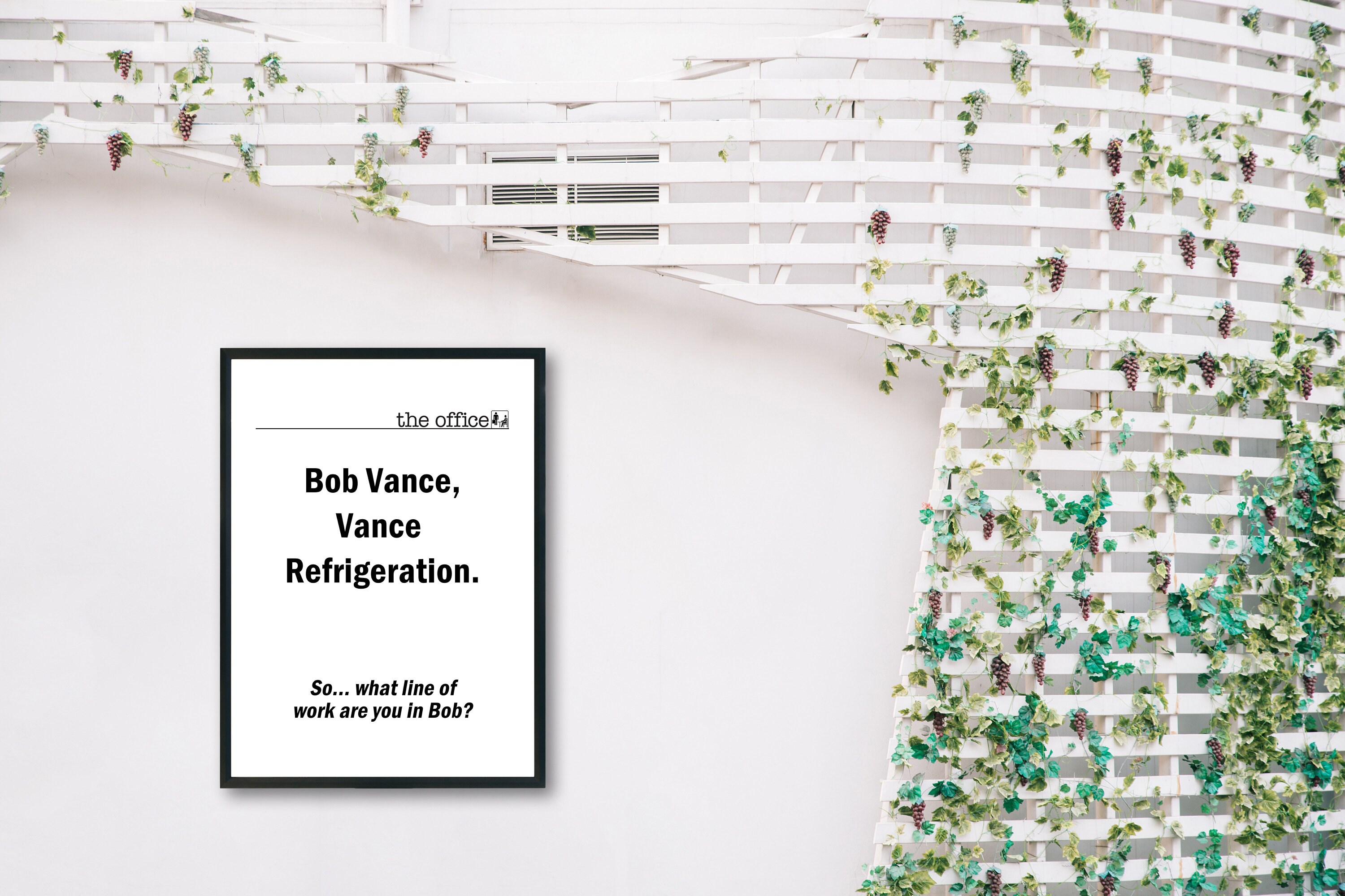 The Office "bob Vance Vance Refrigeration" Bob Vance Minimal Wall Art ...