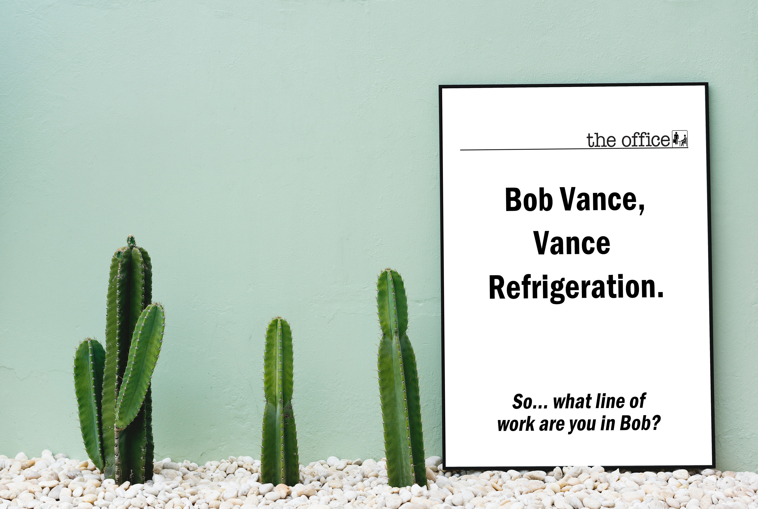 The Office "bob Vance Vance Refrigeration" Bob Vance Minimal Wall Art ...