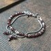 Handmade Oxidized Silver Bracelet Garnetes - Etsy