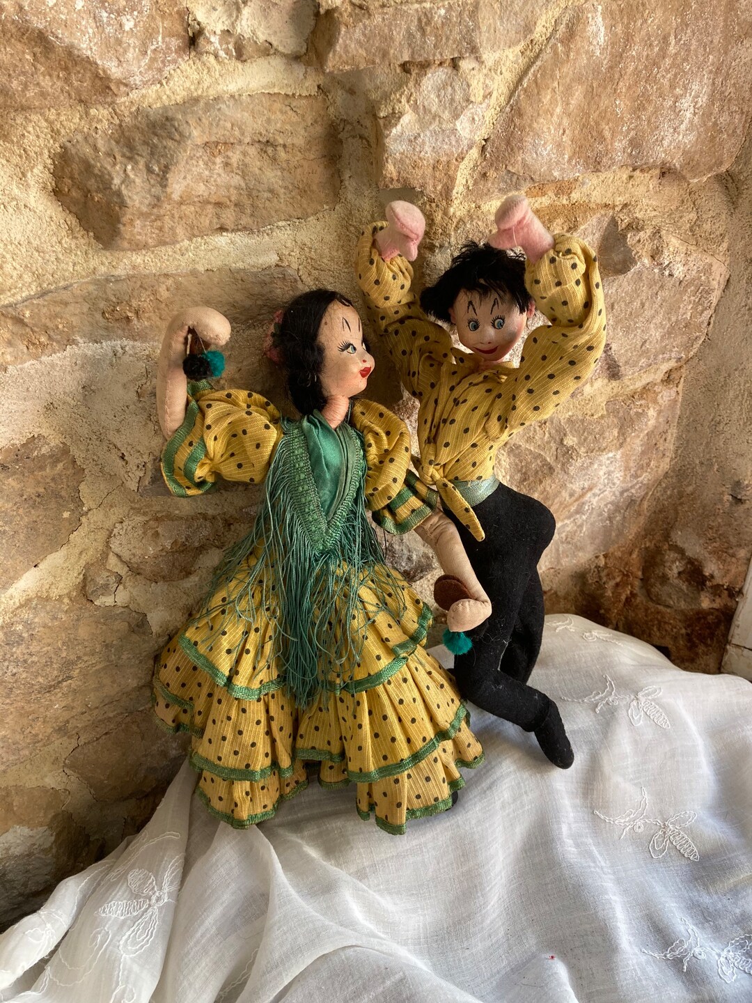 1950s Roland Klumpe Spanish Flamenco Dancing Couple. Vintage Cloth ...