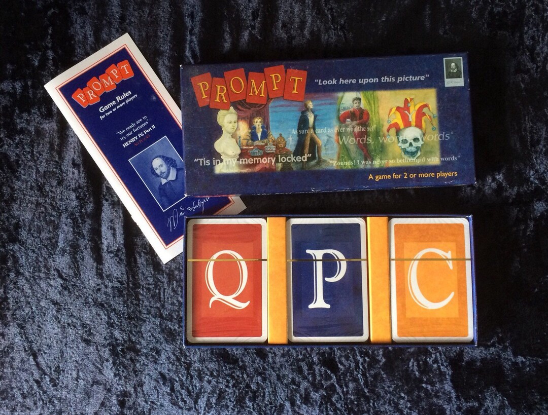 Prompt Fun Simple Family Shakespeare Card Game Pelmanism Plus. Memory ...