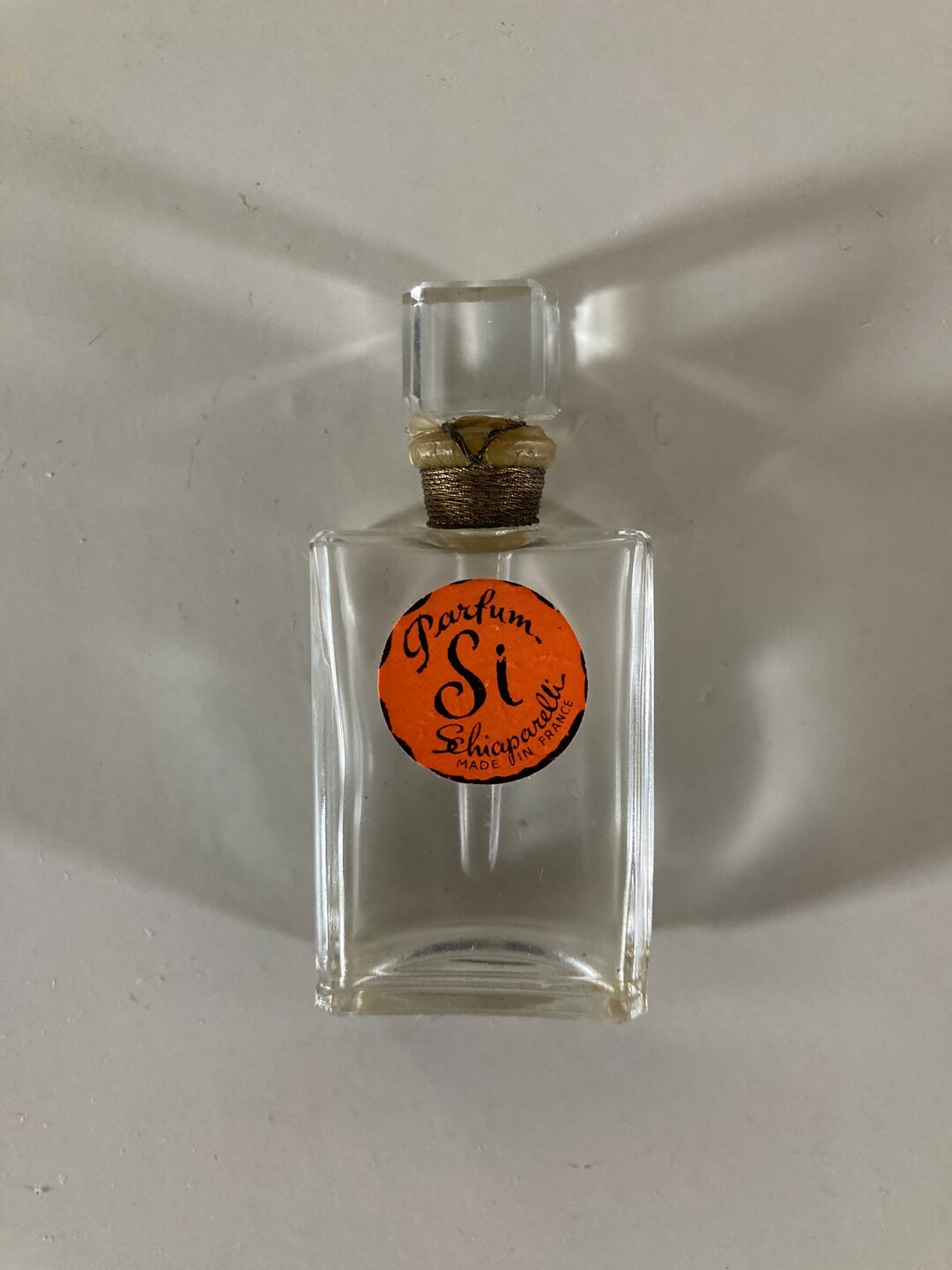 Vintage Si by Schiaparelli. Small Glass Perfume Bottle by Baccarat. 6 ...