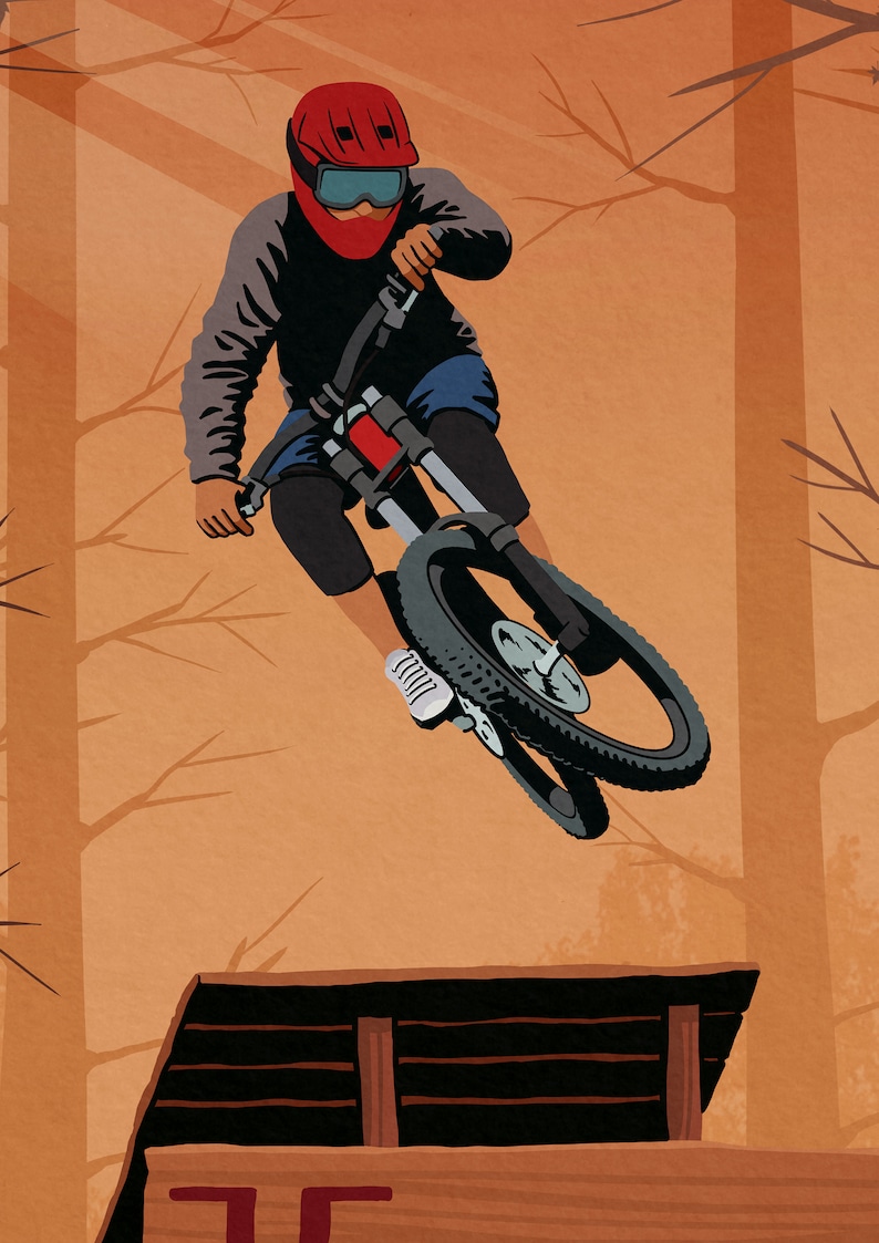 Highland Mountain Bike Trail Poster: Northfield, NH Art Print - Etsy