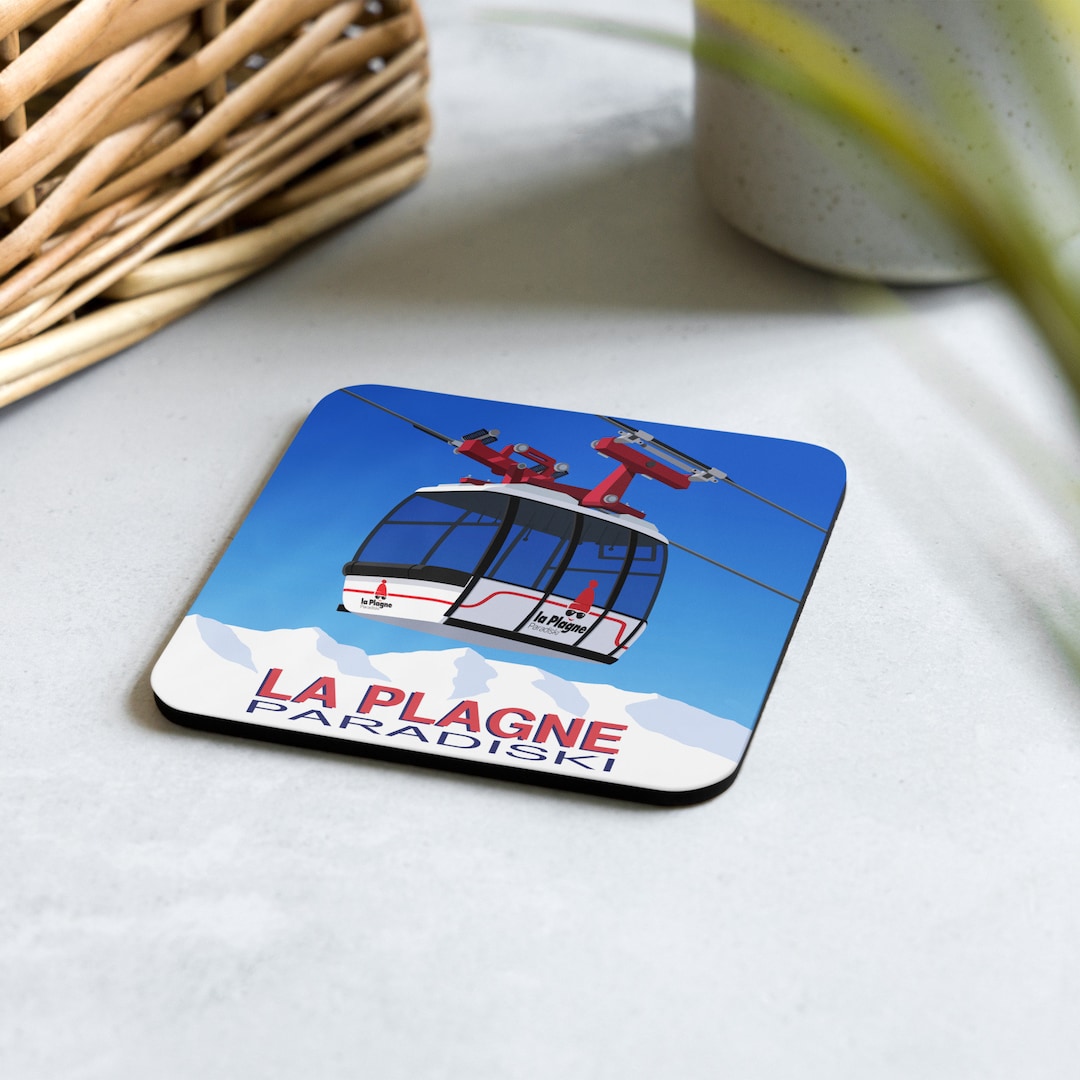 Ski Resort Coasters: Cork-back Skiing & Snowboarding Gift - Etsy
