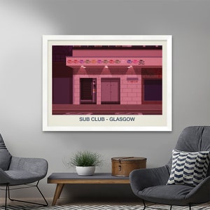 The Sub Club Poster, Nightclub Prints, Sub Club, Sub Club Glasgow - Etsy