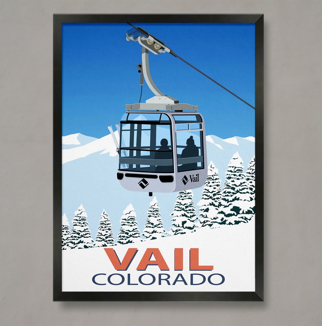 Vail Ski Resort, Colorado Poster, Ski Resort Poster, Ski Print ...