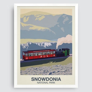 Snowdonia National Park Poster: Snowdon Mountain Tramroad Art Print - Etsy
