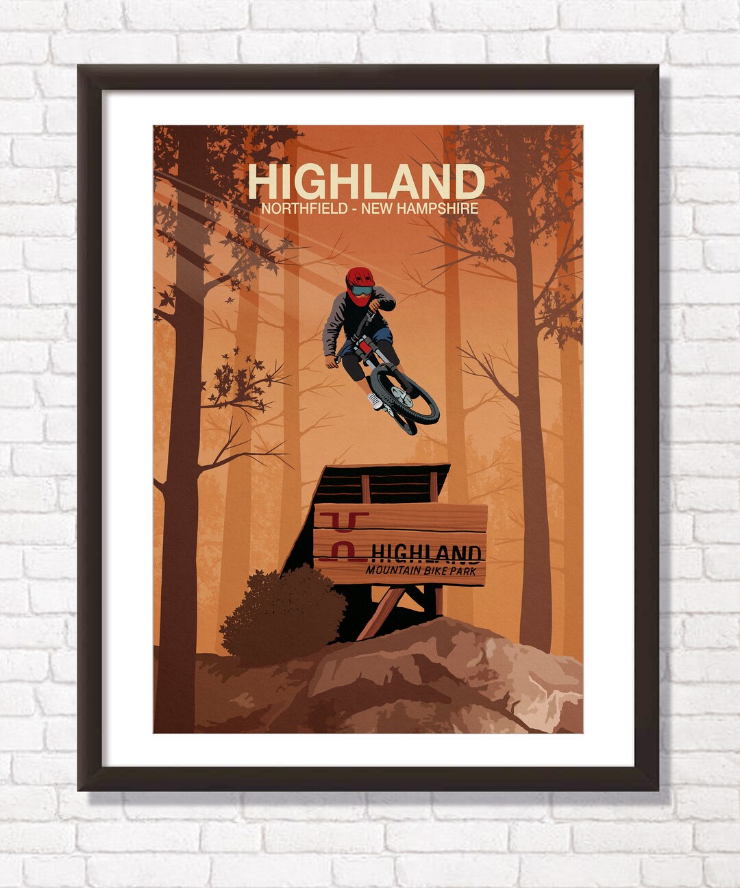 Highland Mountain Bike Trail Poster - Etsy