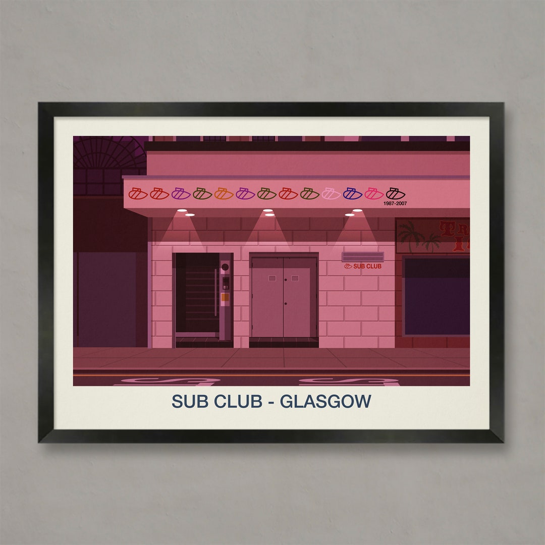 The Sub Club Poster, Nightclub Prints, Sub Club, Sub Club Glasgow - Etsy