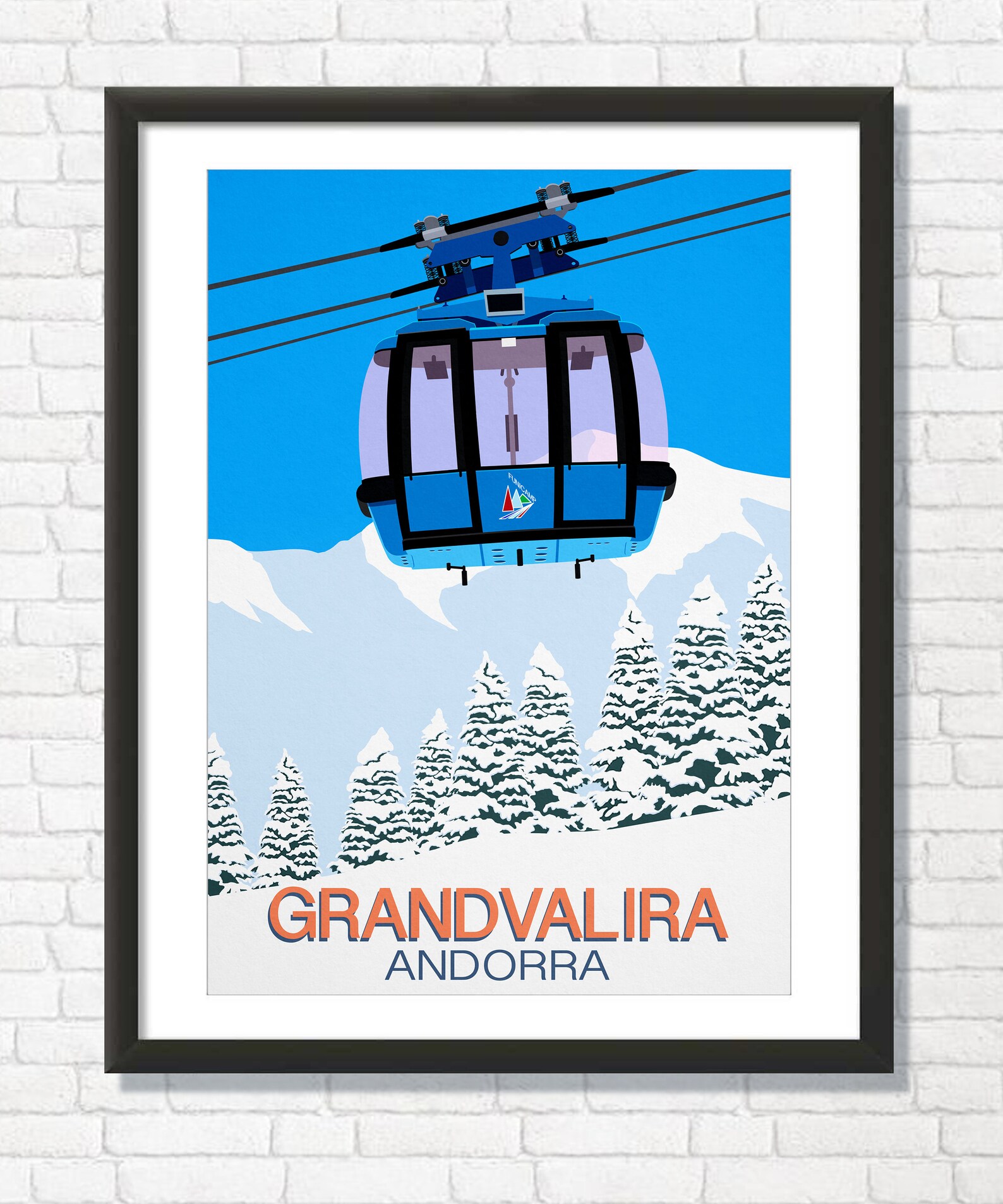 Grandvalira Ski Region of Andorra Poster | Etsy