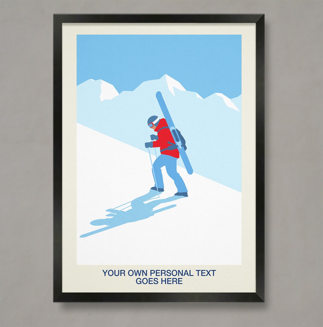 Personalized Freeskier Poster: Custom Ski Print, Skiing Gift - Etsy