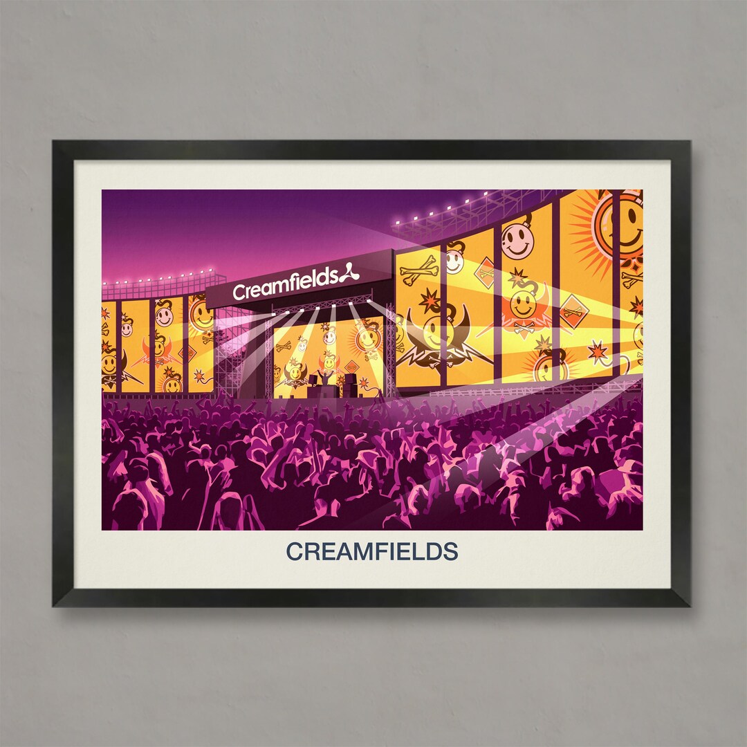 Creamfields Festival Poster, Nightclub Prints, Creamfields Festival ...