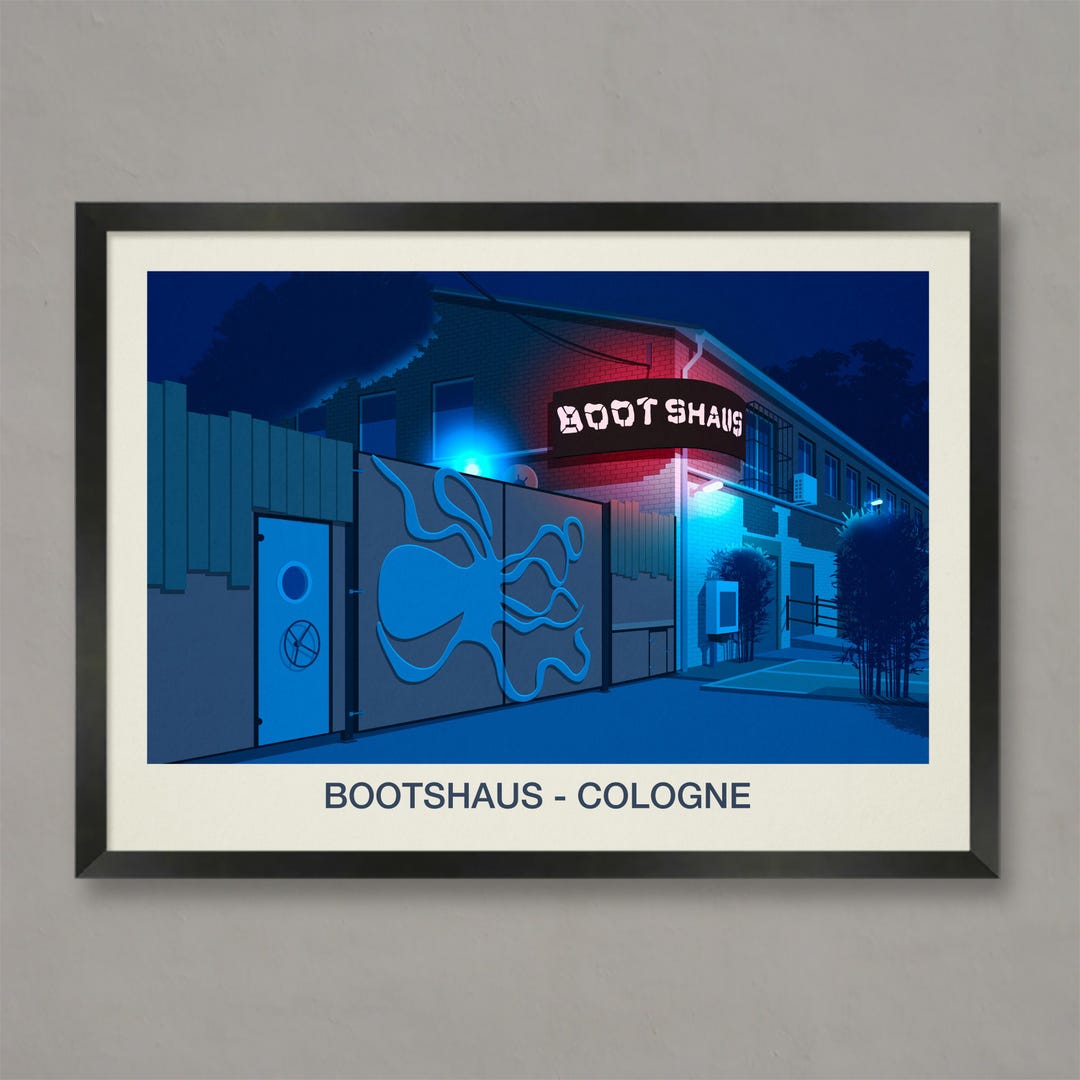 Bootshaus Nightclub Poster, Bootshaus Nightclub Print, Nightclub Print ...