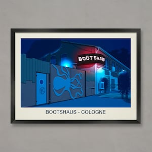 Bootshaus Nightclub Poster, Bootshaus Nightclub Print, Nightclub Print ...