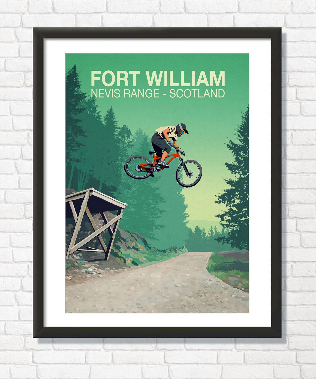 Fort William Mountain Bike Trail Poster - Etsy UK