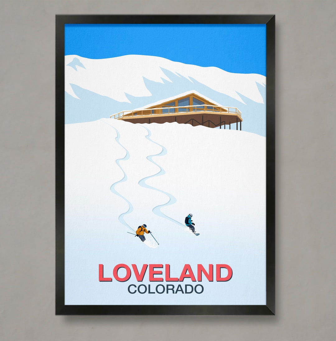 Loveland Ski Resort Poster, Ski Resort Poster, Ski Print , Snowboard ...