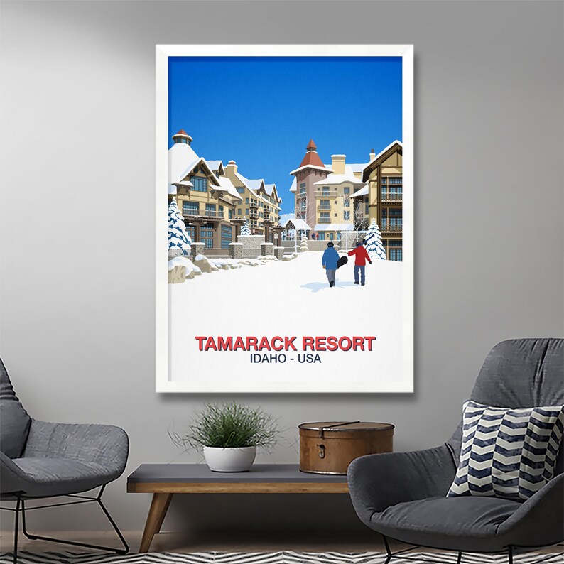 Tamarack Resort Idaho Ski Poster: Vintage Style Travel Print - Etsy