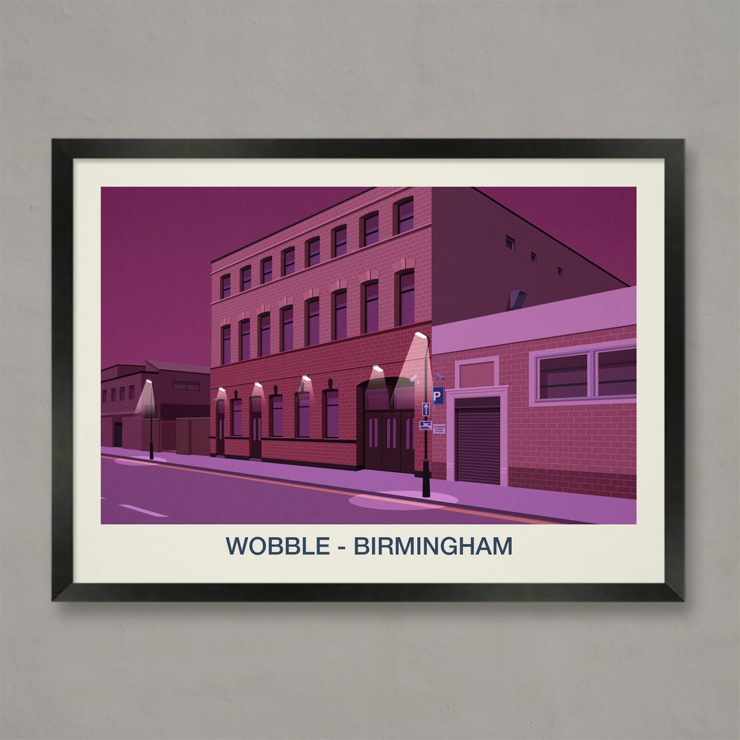Wobble Nightclub Poster, Nightclub Prints, Wobble Venue, Wobble ...